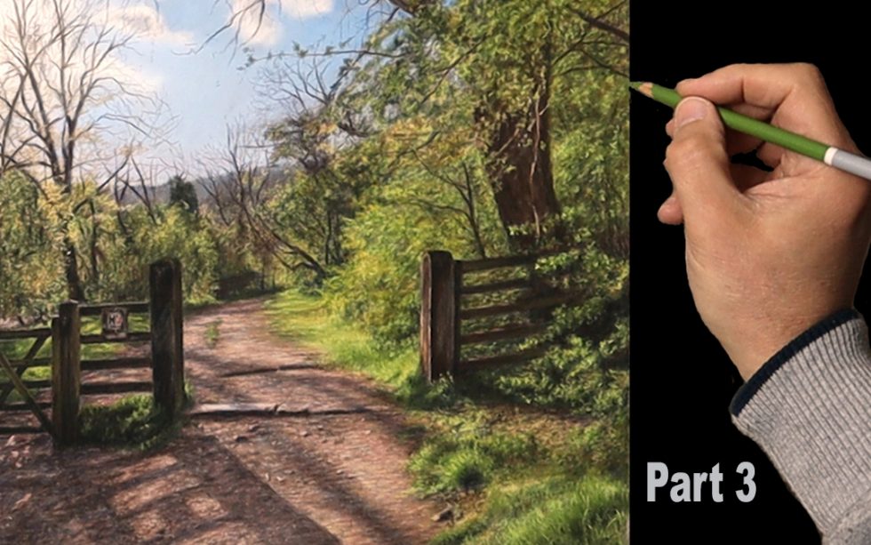 YouTube Free Art Tutorial ~ Gate and Path... Part 3 - Dave Porter’s Art