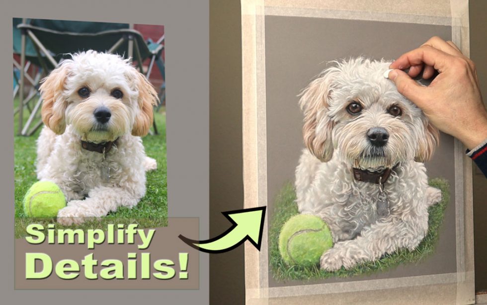 Pet Pastel Portrait Free Tutorial ~ Simplify Details - Dave Porter’s Art