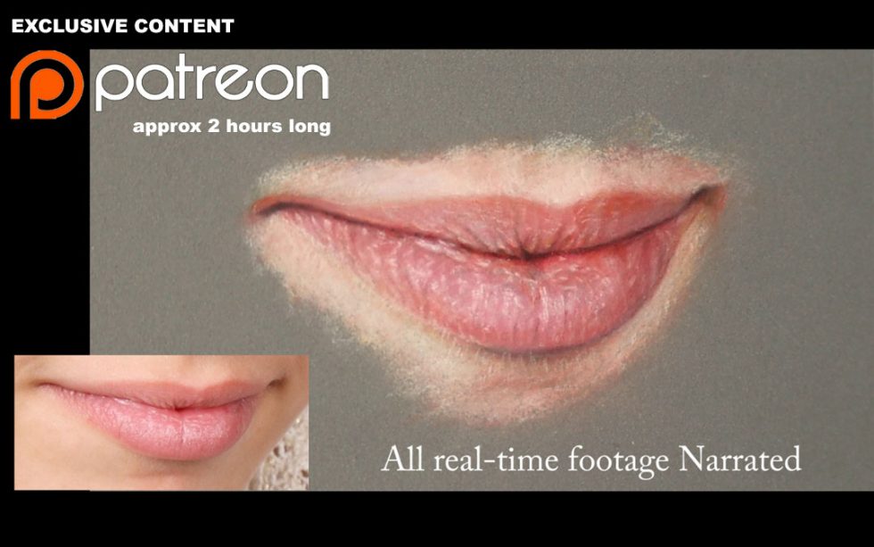 How to draw Lips in Pastels… Patreon Tutorials - Dave Porter’s Art