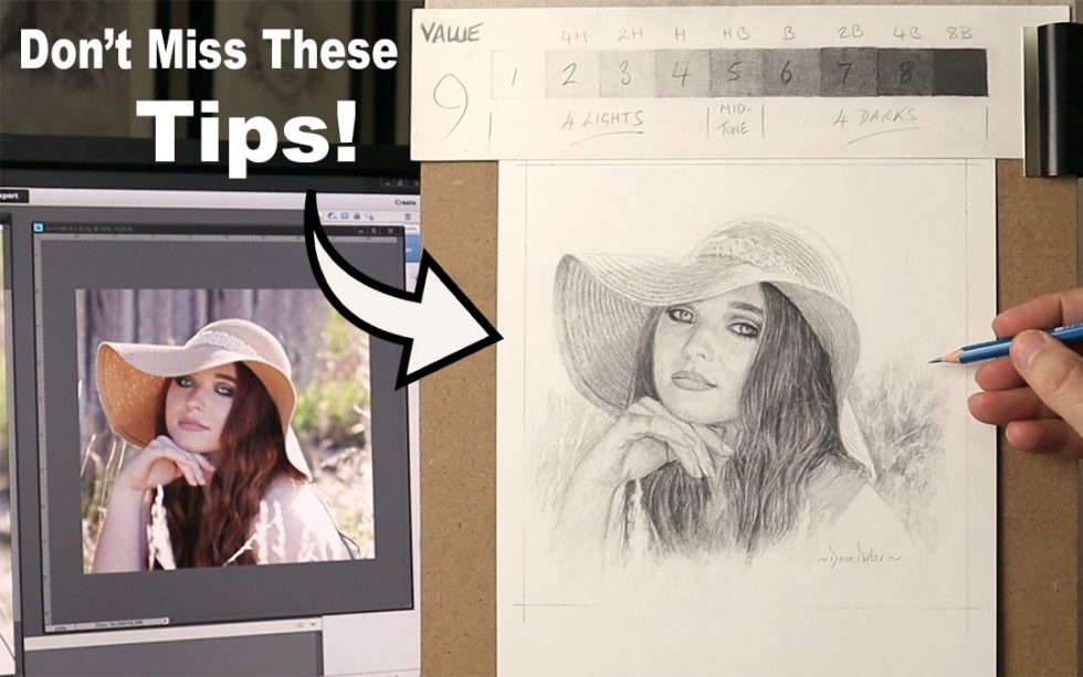 Check out this free Graphite Portrait Tutorial. - Dave Porter’s Art